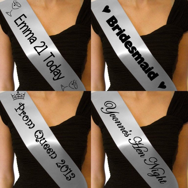 PERSONALISED CUSTOM PRINTED SASH - BIRTHDAY HEN PARTY EVENT PROM ...